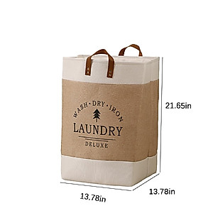 TNLG Bathroom Dirty Clothes Organizer Baske, Foldable Clothes Hamper, Foldable Storage Basket, Freestanding Laundry Hamper, Large Laundry Basket 65L