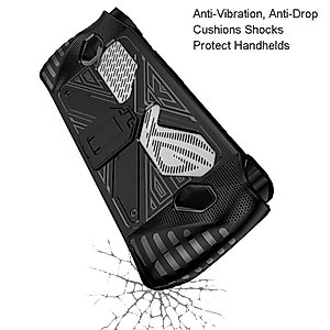 Baigeda Protective Case with Foldable Kickstand for ASUS Rog Ally 2023 Release Full Body Soft TPU Handheld Game Console Drop-Proof Protector Case with Shockproof,Non-Slip,Anti-Collision (Black)