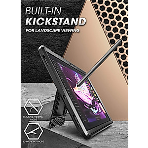 SUPCASE Unicorn Beetle Pro Series Case Designed for Samsung Galaxy Tab S8 (2022) / Galaxy Tab S7 (2020), with Built-in Screen Protector & S Pen Holder Full-Body Rugged Heavy Duty Case (Black)