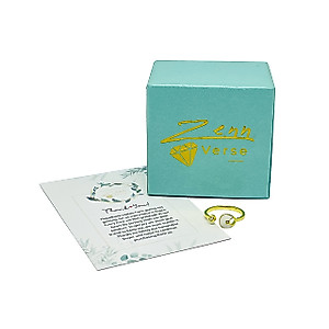 ZENN VERSE Brass Double Stone Finger Ring Eye-Catchy Ornament Beautiful Vintage Gem Crystal Ring Brings Charm Good looking Adjustable Finger Ring