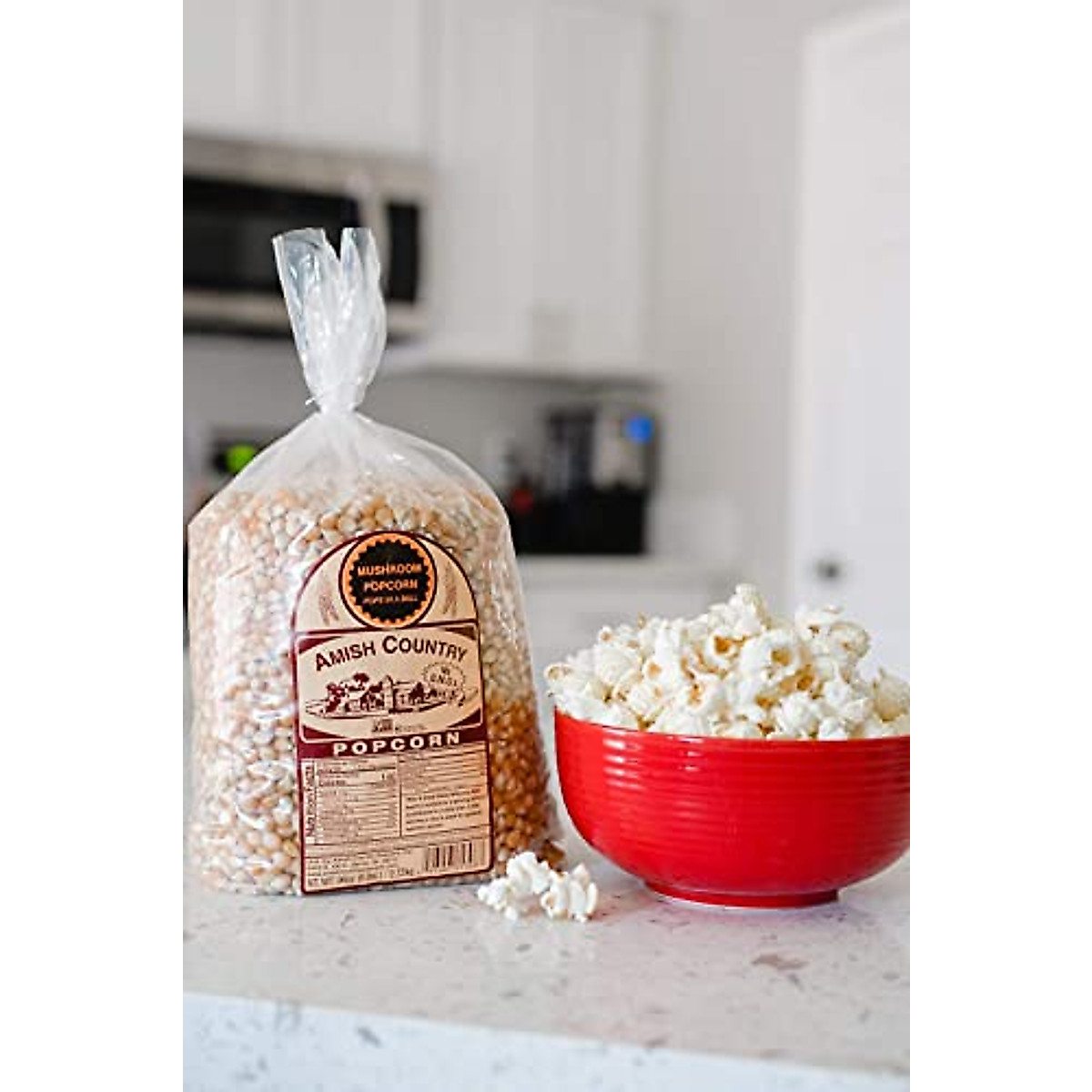 Amish Country Popcorn | 6 lb Bag | Mushroom Popcorn Kernels | Old Fashioned, Non-GMO and Gluten Free (Mushroom - 6 lb Bag)