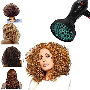 WAJIAYON Universal Collapsible Hair Dryer Diffuser Attachment- Salon Grade tool,Lightweight Foldable Portable Travel Folding Design Fit Most of blow Dryers-Black