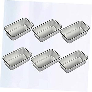 UPKOCH 6pcs Cake Kit Aluminum Cake Pans Banana Suit Loaf Tin Pan Loaf Pans Nonstick Loaf Pan Kitchen Supplies Household Baking Plate Non Stick Pan Toast Set Silver Big Bread French