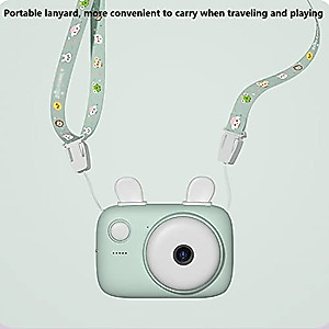 LINXHE Digital Camera, HD 1080P Camera with LCD Screen, Compact Portable Mini Cameras for Students, Teens, Kids (Color : Green)