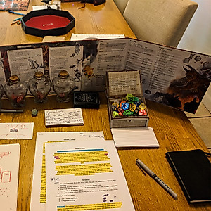 DND Mimic Chest Box Wood Laser Cut Dice Storage Case Perfect for Dungeons and Dragons, Board Game, Tabletop RPG and Gaming Accessories