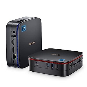 Blackview MP60 Mini PC Windows 11 Pro 8GB DDR4 RAM 256GB M.2 SSD, Mini Gaming Computer with Processor Intel N5095, VESA/Home/Business Mini Desktop Computer, 4K HD Dual HDMI Gigabit Ethernet, Black