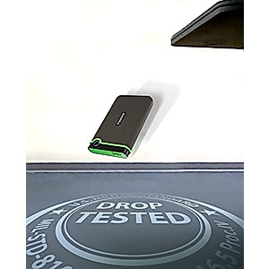 Transcend 2TB USB 3.1 Gen 1 StoreJet 25M3S SJ25M3S Rugged External Hard Drive TS2TSJ25M3S,Grey