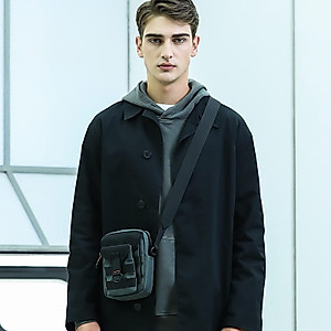 Small Crossbody Bag for Men,Mini Shoulder Bag Mini Messenger Bag for Cell Phone,Neck Pouch Bag Passport Wallet