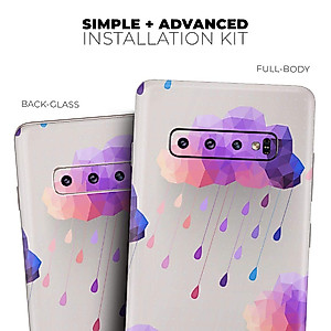 DesignSkinz Geometric Rain Clouds Protective Vinyl Decal Wrap Skin Cover Compatible with The Samsung Galaxy S20 (Screen Trim & Back Glass Skin)