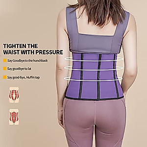 Viluxugaa Waist Trainer For women, Corset Shapewear, Waste Trainers, Waist Trainer Belt, Waist Cincher, waist trainer Corset Purple