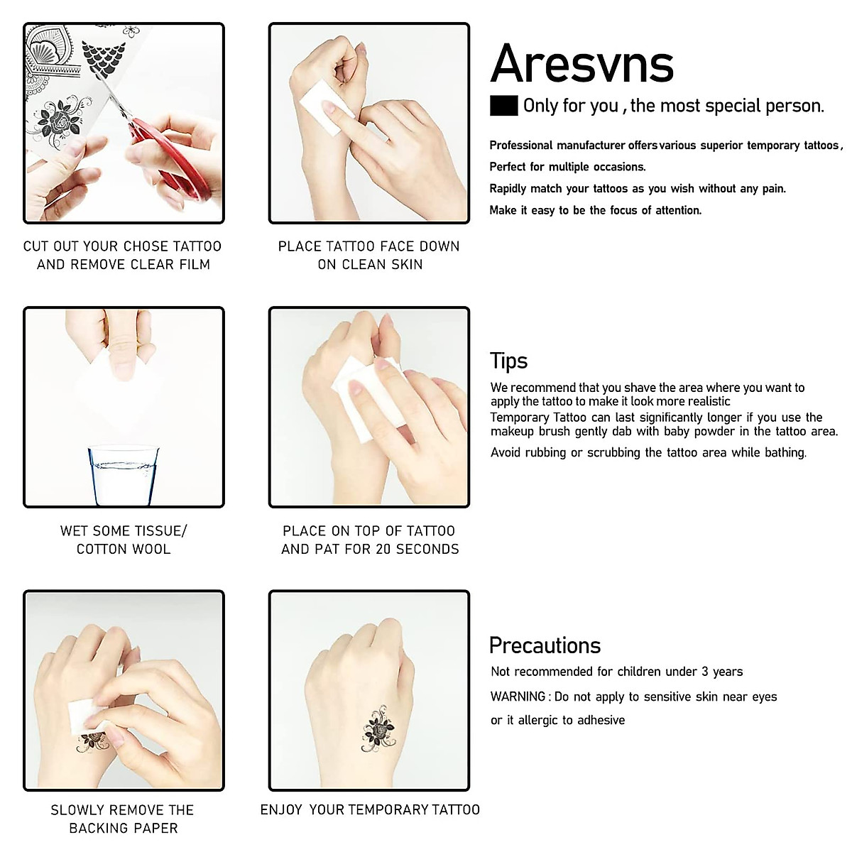 Aresvns Independence Day Temporary Tattoo 32 Sheets,USA Flag Sleeve Tattoo,Red White and Blue Party Supplies, 4th of July, Memorial Day, Labor Day Decorations Patriotic Tattoos