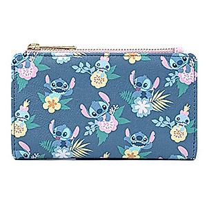 Loungefly Disney Stitch and Scrump Floral Bi-Fold Wallet