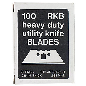 100 Count 3 Notch Utility Knife Blades RKB100