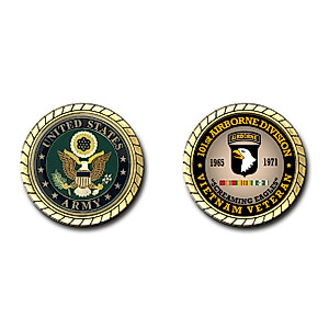 101st Airborne Division Vietnam Veteran Challenge Coin - Officially Licensed