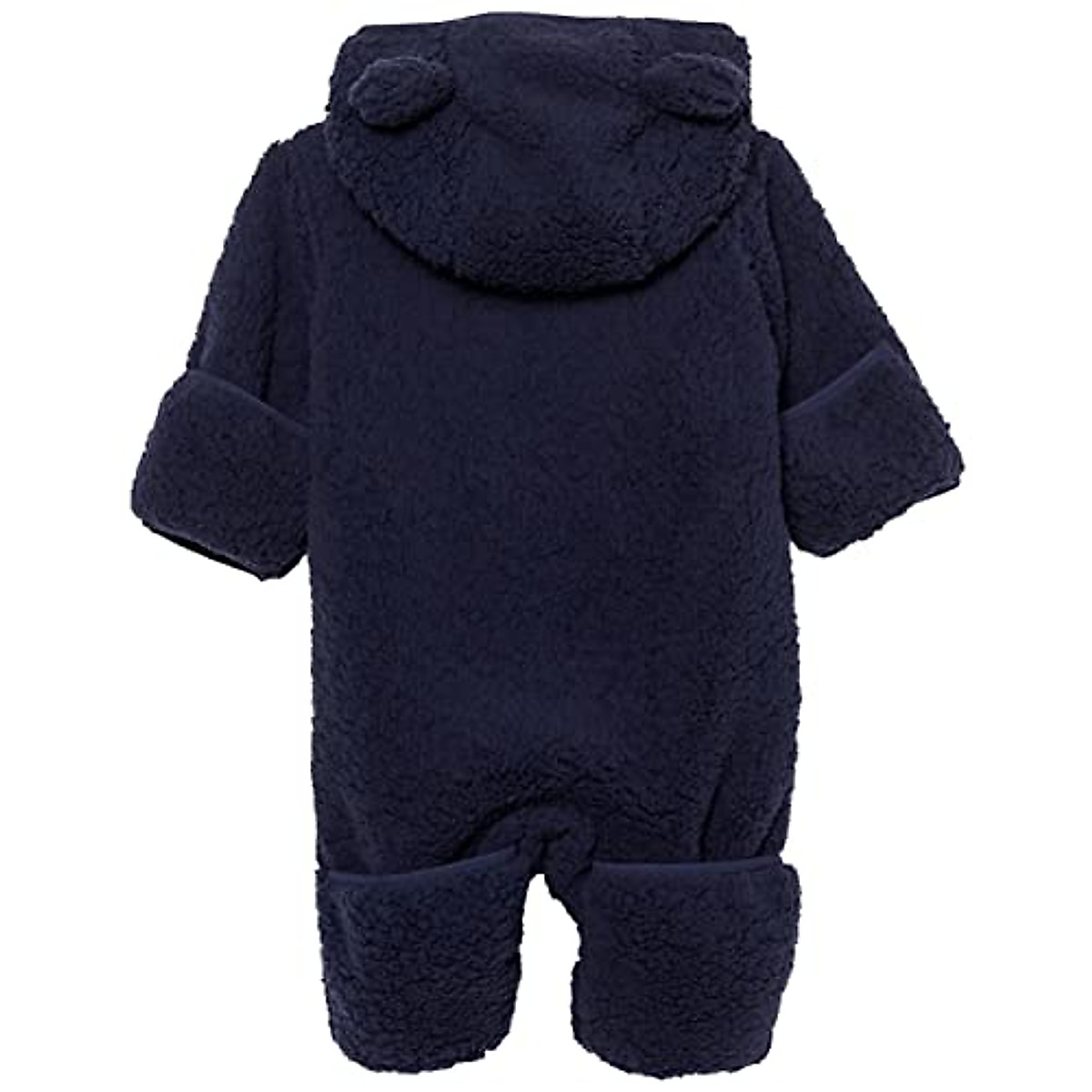 Amazon Essentials Unisex Babies' Sherpa Fleece Bunting Suit, Dark Navy, 0-3 Months