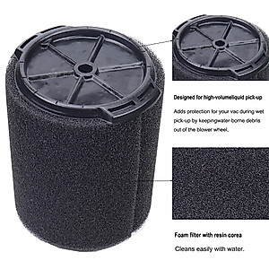 MOCW VF7000 Replacement Filters Compatible with Ridgid Wet Pickup Only Vac Filter for Ridgid 5-20 Gallon Wet/Dry Vacuums, 1 Piece