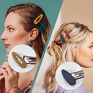 B.PHNE 20Pcs Hair Clips for Women, Matte Snap Hair Clip Barrettes for Girls,Cute Solid Candy Color Hair Accessories Hair Pins (SnapClip20A)