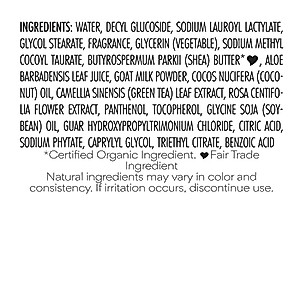 Nubian Heritage Body Wash Goats Milk and Chai Soothing & Hydrating Body Cleanser Made with Fair Trade Shea Butter, 13 oz