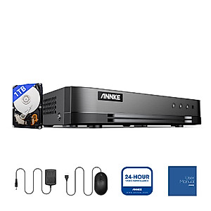 ANNKE 16CH 5-in-1 1080P Lite DVR for Seacurity Camera, H.265+ HDMI Output, Quick QR Code Scan and Easy View Remote for Home Security Surveillance Camera System, 1TB Hard Drive Included
