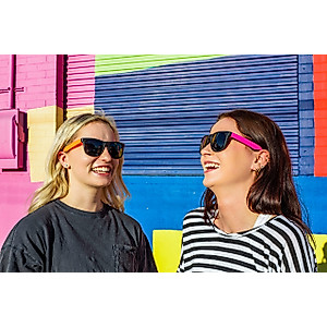 Edge I-Wear 12 Bulk 80s Neon Party Sunglasses for Adult Party Favors with CPSIA certified-Lead(Pb) Content Free (2 Bu/2 Yl/2 Pk/2 Or/2 Gn/2 Pp, 54)