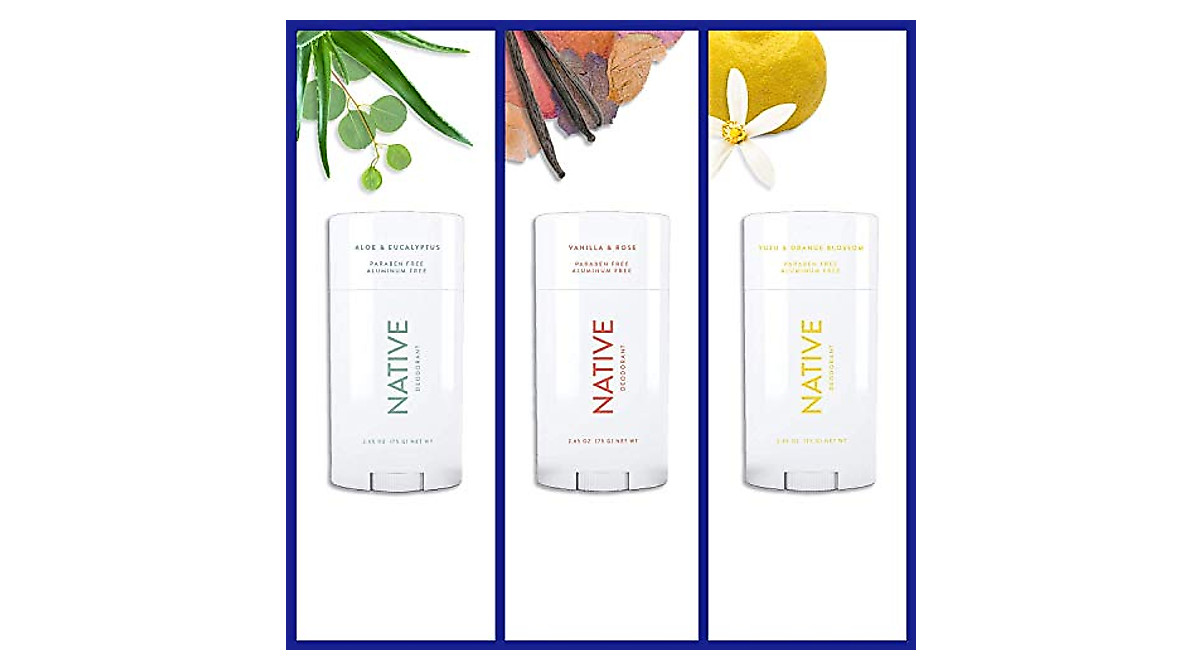 Native Natural Deodorant 3-Pack | Aluminum Free for Men & Women