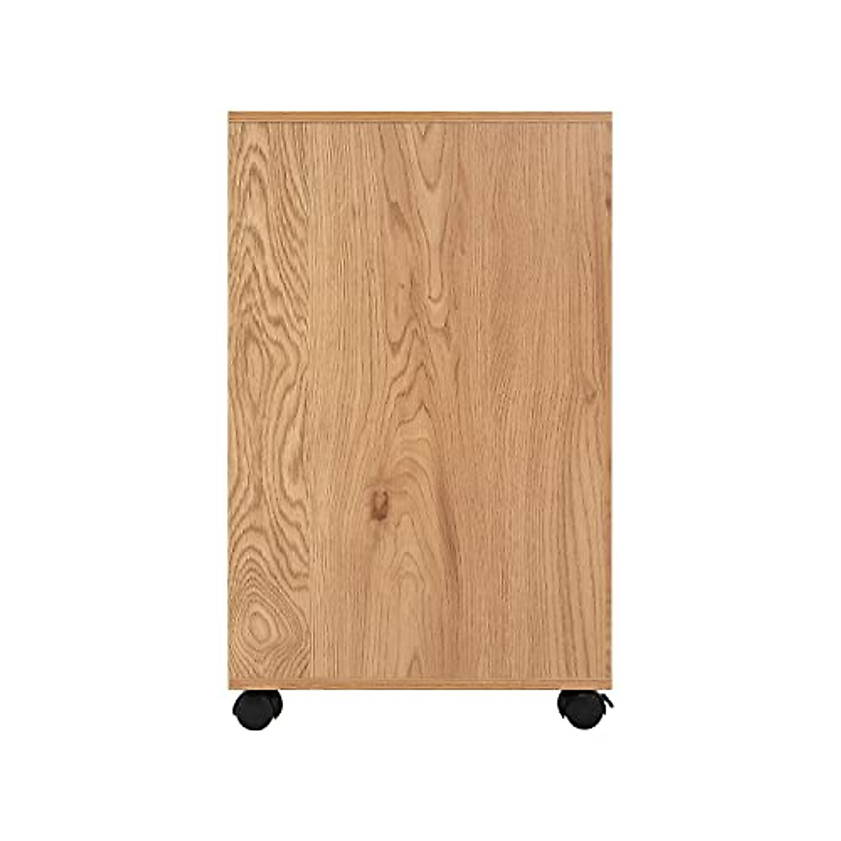 Naomi Home Taylor 5 Drawer Chest, Wood Storage Dresser Cabinet with Wheels, Storage Organization, Makeup Drawer Unit for Closet, Bedroom, Office File Cabinet 180 lbs Capacity – Natural