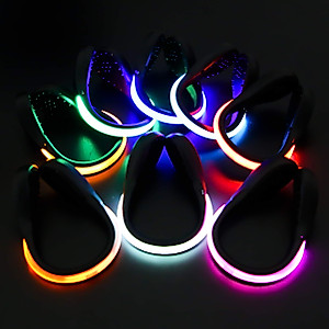 PROLOSO 8 Pack Shoe Lights for Runners Clip On Shoe Clip Lights for Running at Night Walking Jogging Biking Cycling Safety Accessories