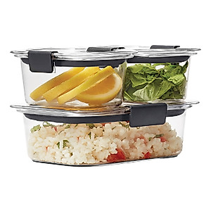 Rubbermaid Brilliance Leak-Proof Food Storage Containers Set (16 Pieces Total) | BPA-Free & Stain Resistant