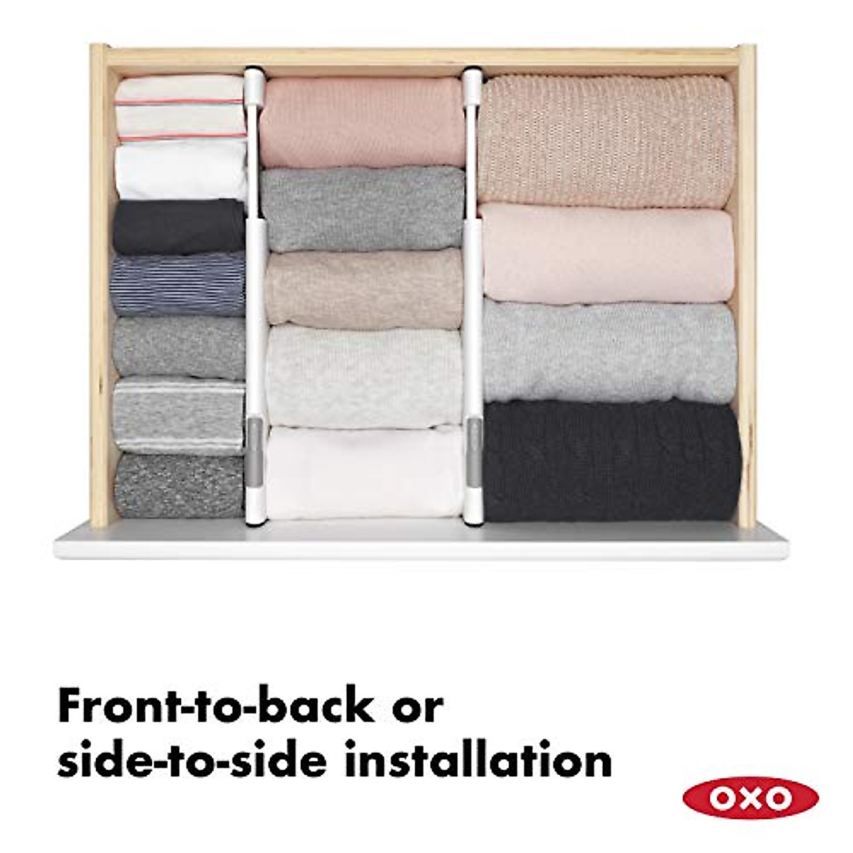 OXO Good Grips Expandable Dresser Drawer Divider - 2 Pack