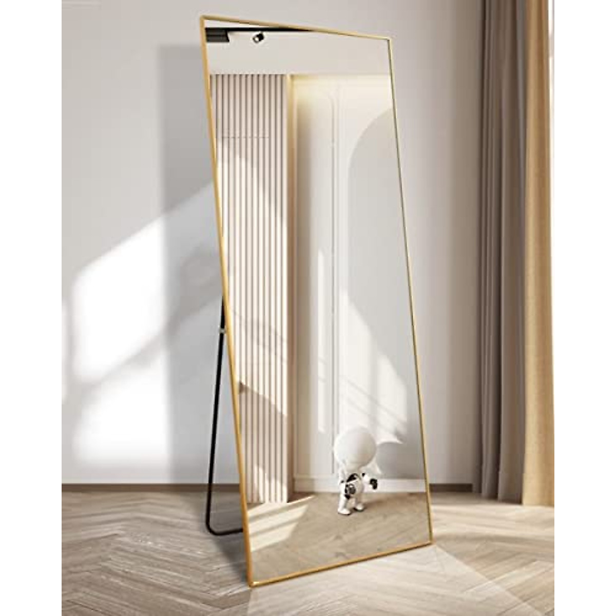 OBIOZZ Bedroom Floor Standing Mirror Full Length Mirror 58"x18" Rectangle Body Dressing Floor Mirrors, Quality Material Full-Length Mirror