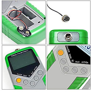 Permanent Magnet Gauss Meter Tesla Meter Fluxmeter with 5% Accuracy Probe 0 to 2400mT