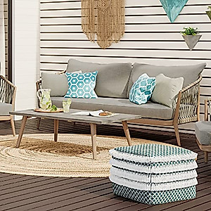 SIMPLIHOME Belize 75 Inch Wide Contemporary Outdoor Sofa (Set of 2) with Back Cushions in Sand Drift Polyester Fabric, For the Living Room and Family Room