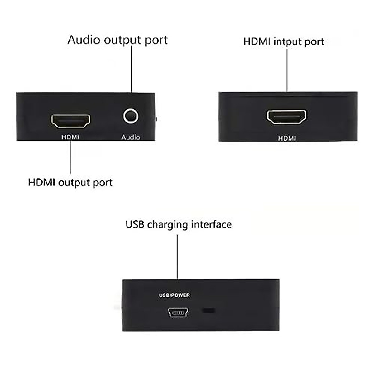 HDMI Audio Extractor, 4K HDMI to HDMI Splitter 3.5mm AUX Audio 1080P, Compatable for TV, PC, PS3/4/5, Blu-ray/DVD/HD Player, Projector, Sound System, Xbox, Switch