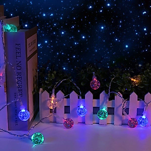 esLife RGB Globe String Lights USB Charger Fairy Lights , 50 LED Lights with Remote Control, 8 Modes Garden Lights Waterproof Indoor Outdoor Lights for Holiday, Party, Home Decoration