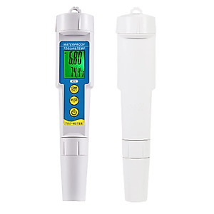 BUZHI pH & / Temp Meter, Mini Professional 3 in 1 Water Quality Tester Multi-Parameter Water Quality Monitor pH & Meter Acidometer Water Quality Analysis Device