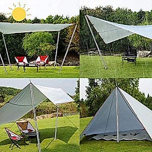 SAN LIKE Tent Pole Telescopic Adjustable tarp Poles for Camping Canopy Awning Shelter Backpacking Hiking -(Adjustable Length - Steel)