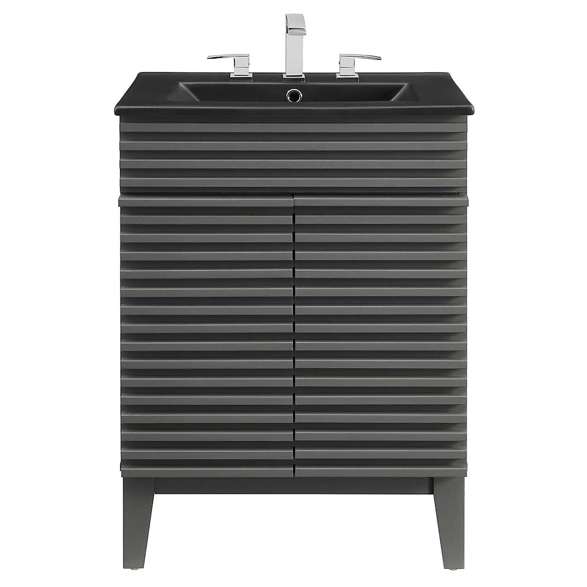 Modway Render 24" Bathroom Vanity with Sink in Gray Black