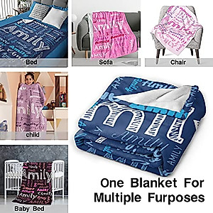 Personalized Baby Blankets for Boy Girls, Custom Blanket with Name, Customized Soft Plush Flannel Throw Blankets Gifts for Kids Adults 30"X40"