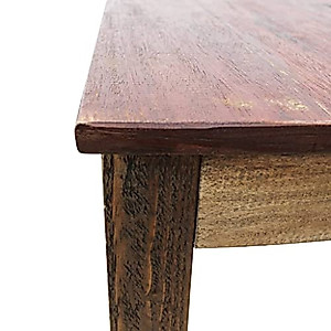vidaXL Dining Table 32.3" Solid Reclaimed Wood Rustic Room Stand Deck Couch