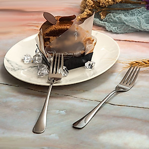 LOUVI 12-Pack Dessert Forks Set, Top Food Grade Stainless Steel Silverware Forks,Mirror Finish & Dishwasher Safe,Use for Home,Kitchen or Restaurant (Silver 6.7 Inches)