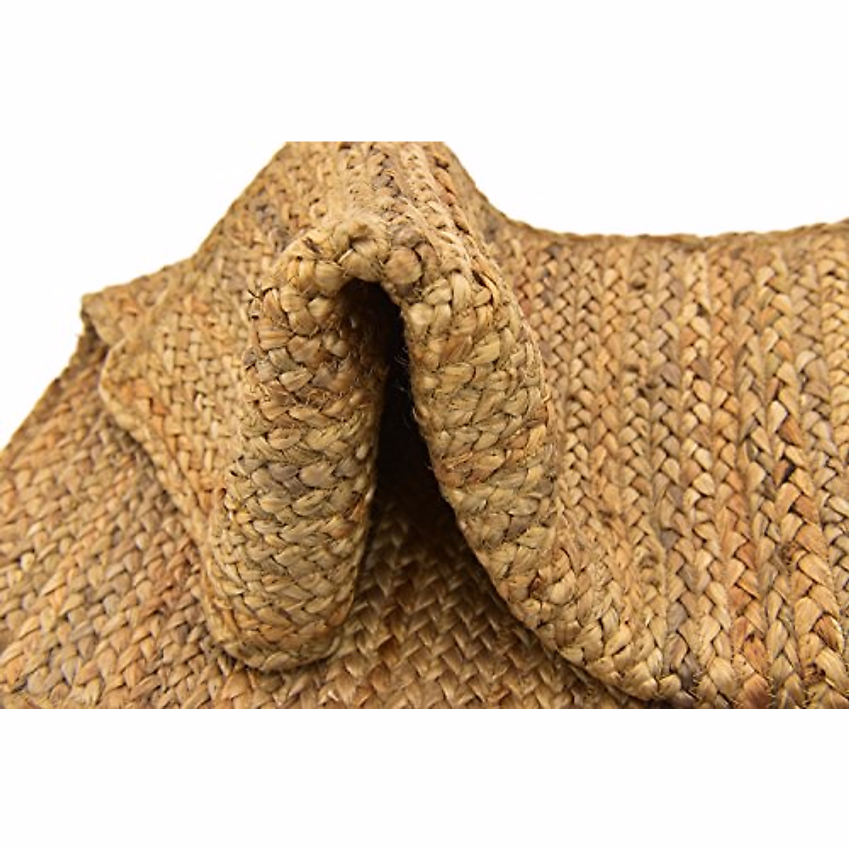 Unique Loom Braided Jute Collection Classic Quality Made Natural Hand Woven Area Rug (2' 0 x 3' 0 Rectangular, Natural)