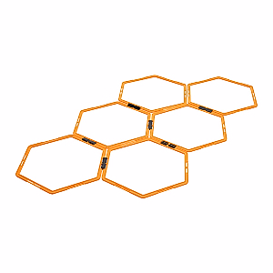 Outroad Speed Agility Training Ladder 6 Rings Set, Agility Footwork Training and Speed Hurdles Ladder, Fitness Equipment Sport Workout Home Gym,Orange