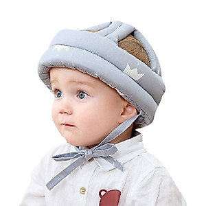 Baby Safety Helmet Infant Walking Helmet Toddler Head Protective Cotton Hat Baby Anti-Fall Anti-Collision Hat Breathable Headguard for Walking Crawling