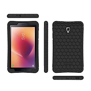 Fintie Silicone Case for Samsung Galaxy Tab A 8.0 2017 Model T380/T385, Light Weight Shock Proof Silicone Cover [Anti Slip] [Kids Friendly] for Galaxy Tab A 8.0 Inch SM-T380/T385 2017 Release, Black