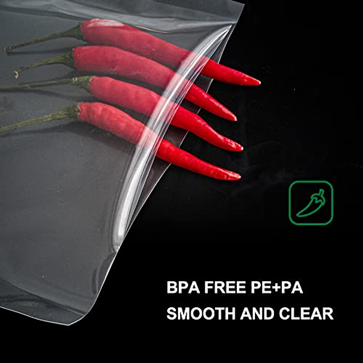 MAGIC SEAL Chamber Vacuum Sealer Bags Rolls, Clear 12’’×50’ Smooth Flat Rolls 2 Pack, BPA Free Great for Food Vac Storage or Sous Vide, Puncture Prevention, Commercial Grade (12''x50'-2 rolls)