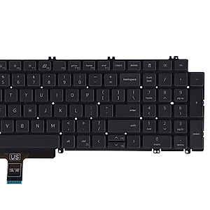 SUNMALL Replacement Keyboard Compatible with Dell Latitude 5520 5521 Precision 3560 3561 with Backlit