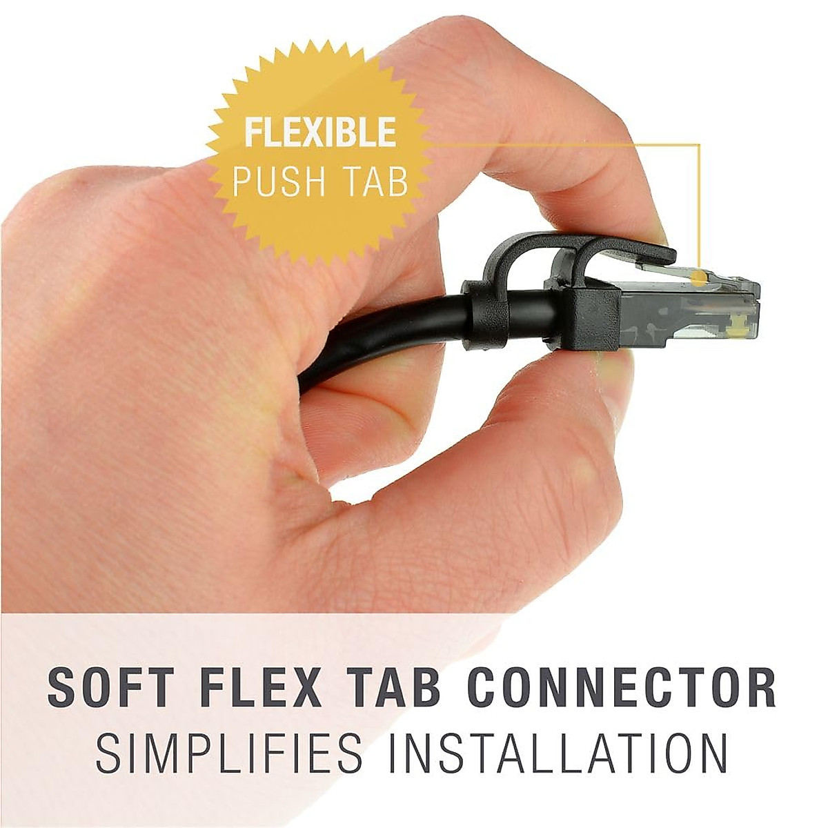 Mediabridge CAT6 Ethernet Patch Cable (3 ft) RJ45 Connectors with Gold Plated Contacts (10gbps)