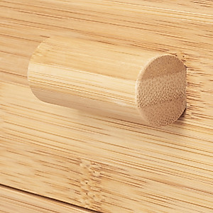 Relaxdays XXL Bamboo Sewing Box, Many Compartments, Foldable, Empty Organizer Basket, HWD 30 x 44 x 22 cm, Natural