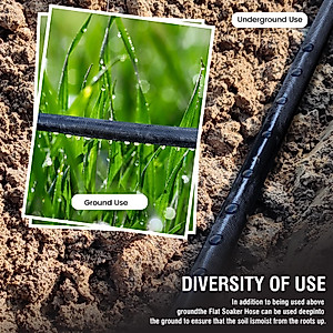 Soaker Hose 50ft for Garden Beds, Drip Irrigation Hose Saves 80% Water, Leak Proof Sprinkler Hose For Garden, Lawn, Flower Bed, Vegetable Field (50FT)