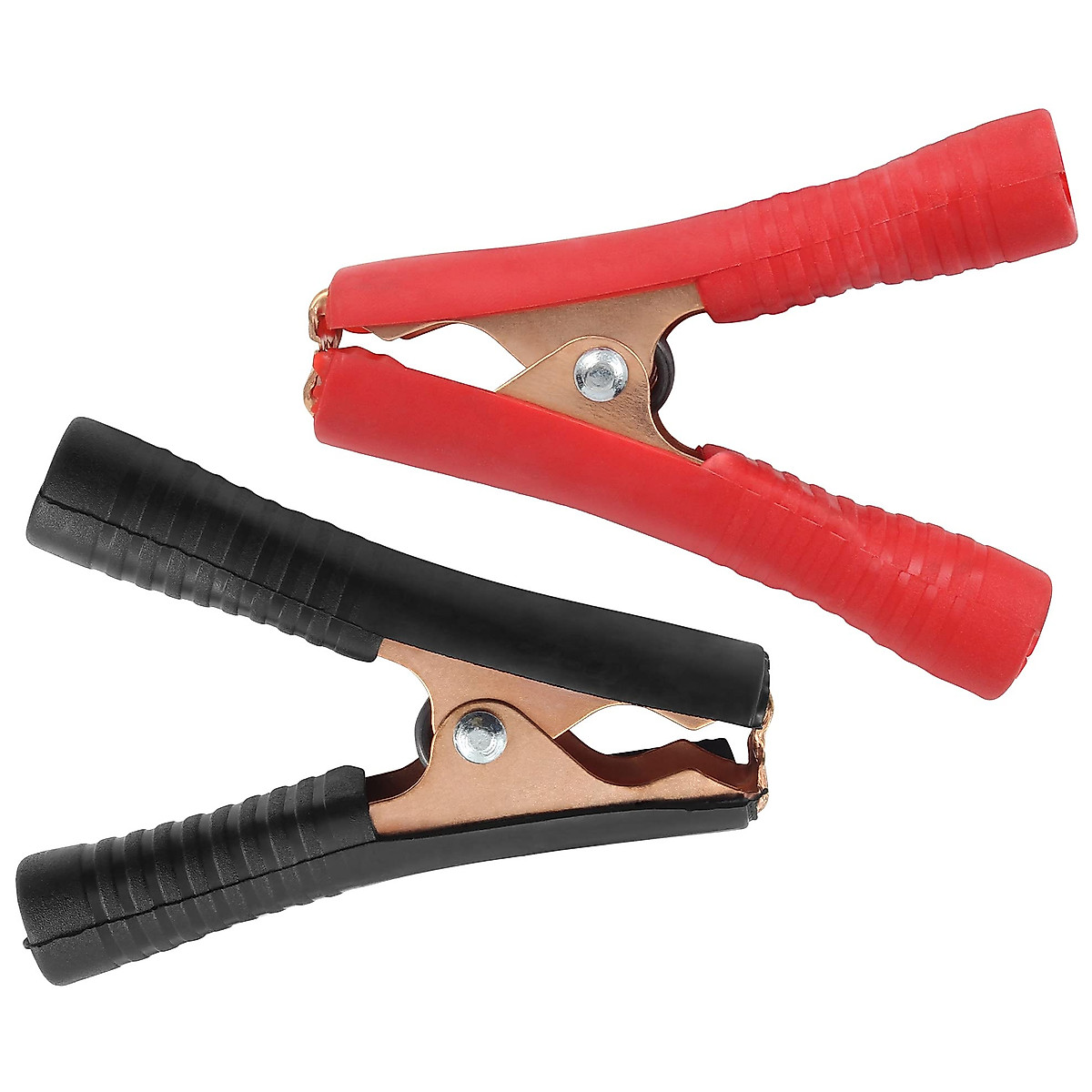 Qjaiune 10Pcs 100A Insulated Alligator Clips Electrical Heavy Duty Alligator Clamps, Battery Replacement Cable Metal Spring Loaded Jumper Clips for Car Auto Vehicle Boat (Red & Black）